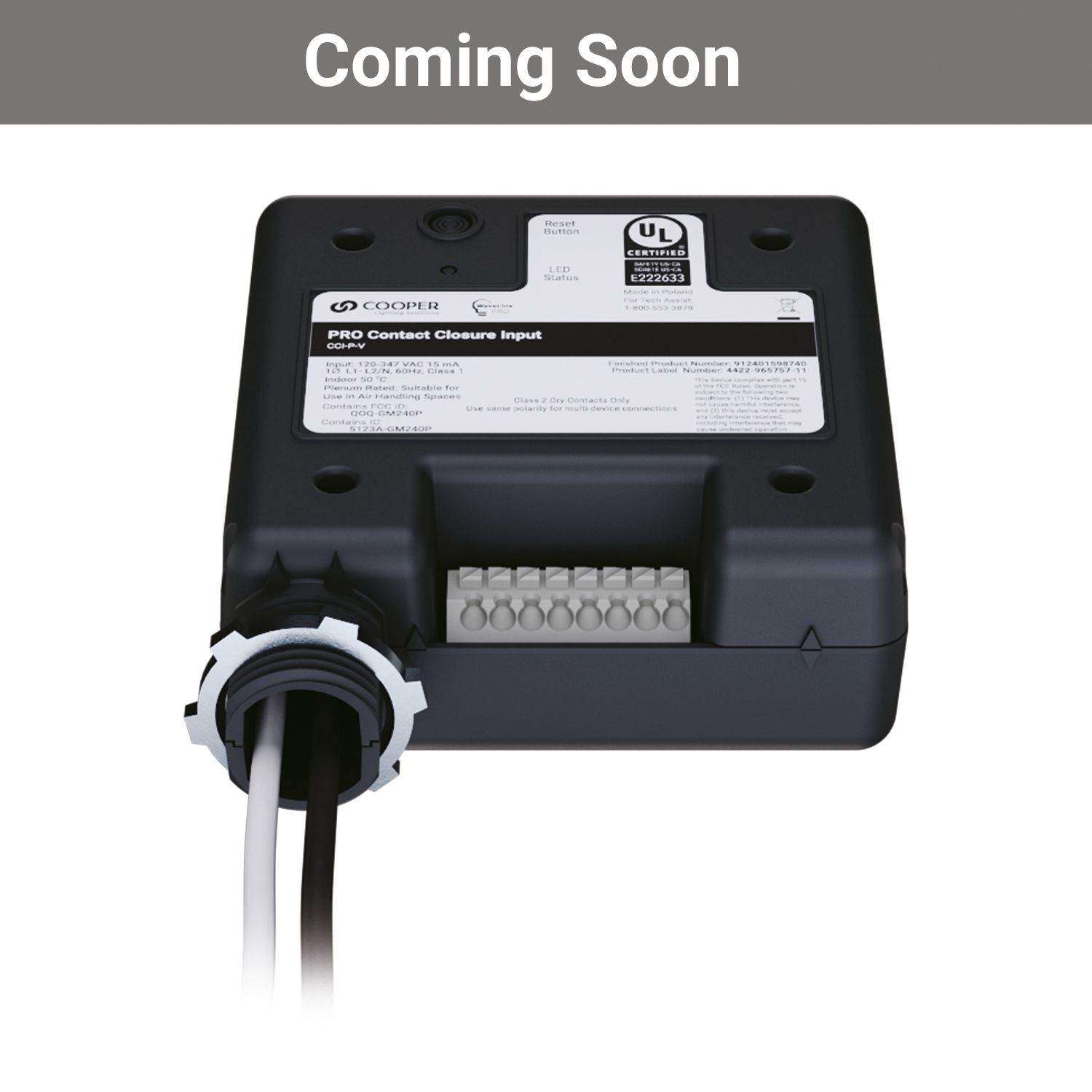 PRO Contact Closure Input (CCI) | Cooper Lighting Solutions